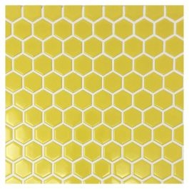 Metro Glossy Yellow Hexagon Porcelain Mosaic 1 inch | Unique Tile & St