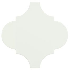 Large Lantern Porcelain Tile White Glossy 8x8 | Unique Tile & Stone