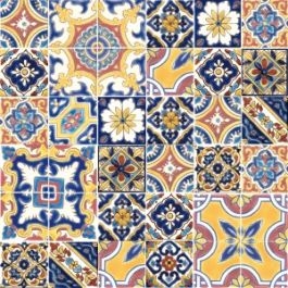 Patchwork Mix of Spanish Handpainted Tiles Mixed 4x4 | Unique Tile & S