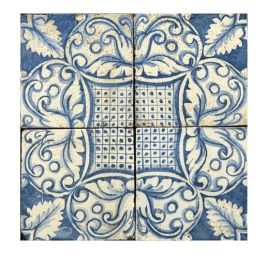 Antique Renaissance Blue 8x8 Floor Tile | Unique Tile & Stone | Shippi