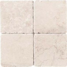 Italian Botticino Marble Tumbled 4x4 | Unique Tile & Stone | Shipping