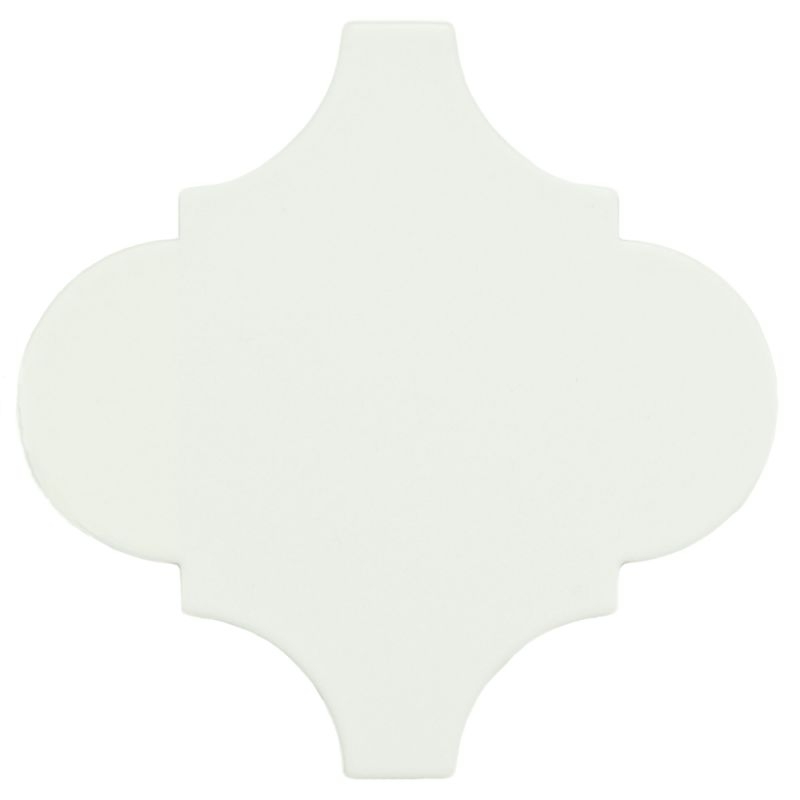 Large Lantern Porcelain Tile White Glossy 8x8 | Unique Tile & Sto