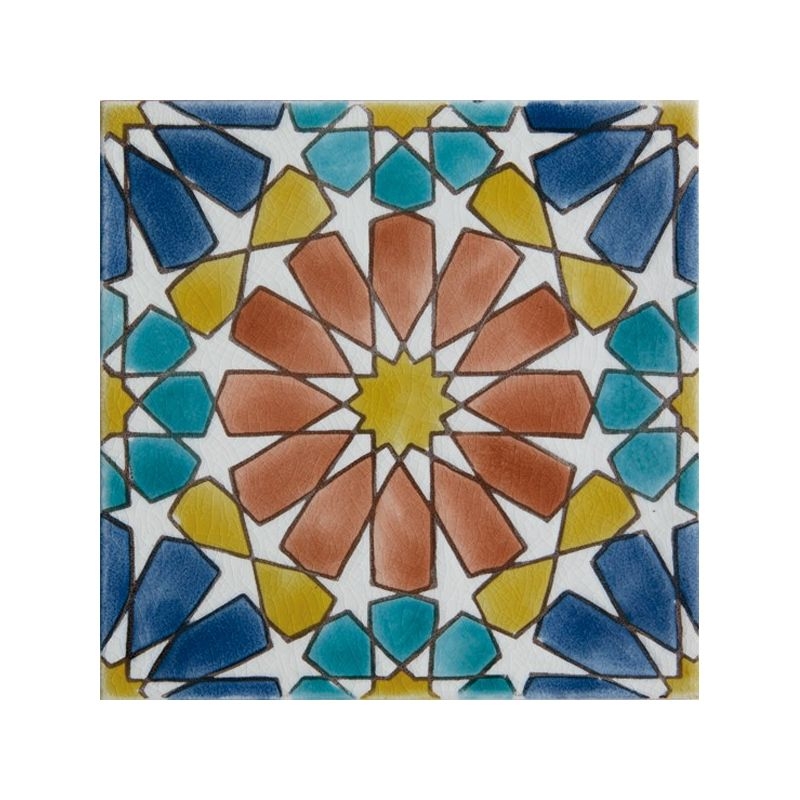 Marbella Rouge Handpainted Ceramic Tile | Unique Tile & Stone | S