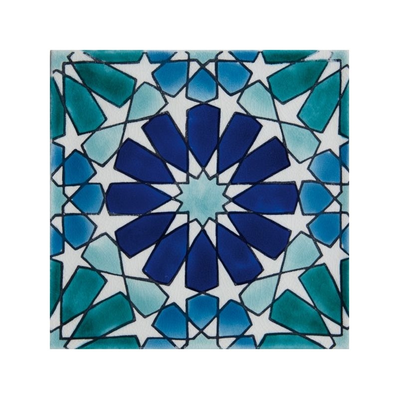 Marbella Blue Handpainted Ceramic Tile | Unique Tile & Stone | Sh