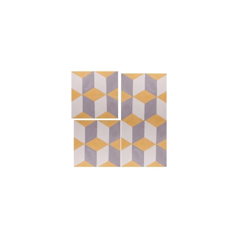 Medina Cubico Yellow Cement Tiles | Unique Tile & Stone | Shippin