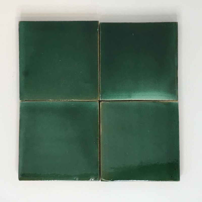Emerald Green Zellige 4x4 | Unique Tile & Stone | Shipping 1-2 Da