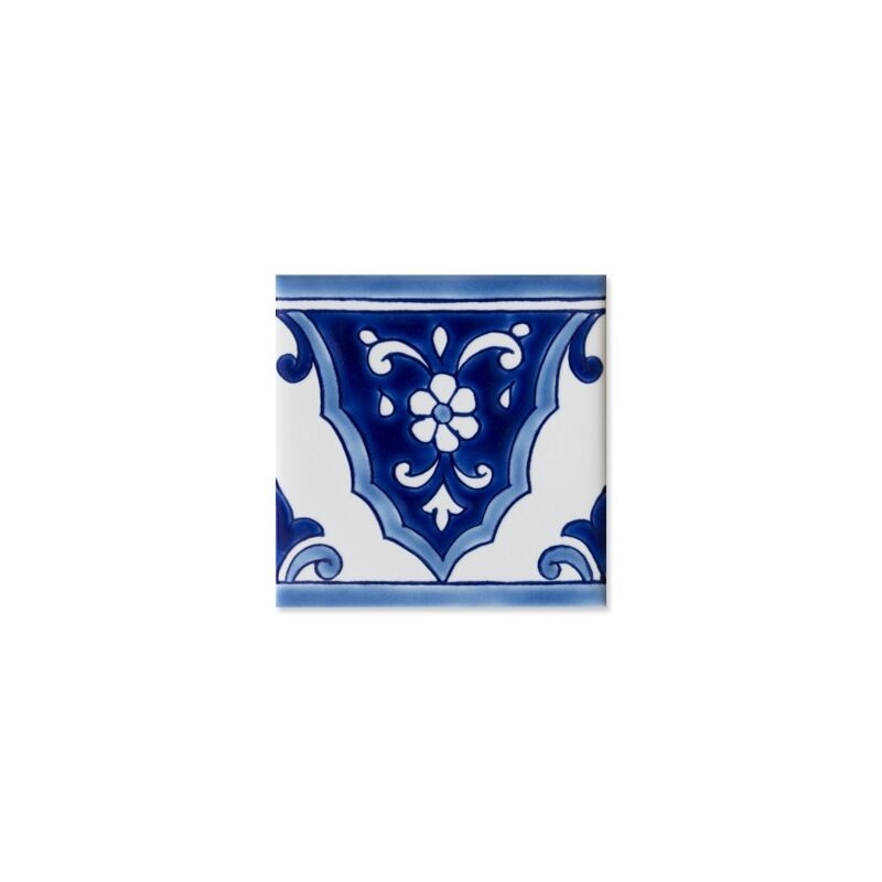Puebla Blue Handpainted Ceramic Tile Border | Unique Tile & S