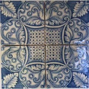 Antique Renaissance Blue 8x8 Floor Tile | Unique Tile & Stone | Shippi