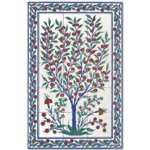 Yellow Apple Tree Ceramic Tile Mural | Unique Tile & Stone | Ship